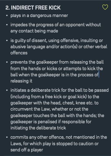 Law 12 - Fouls and Misconduct — Charlotte Referee Organization