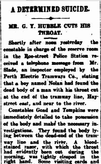 George Yorke Hubble ( 1858-1892) merchant — Streets of East Freo