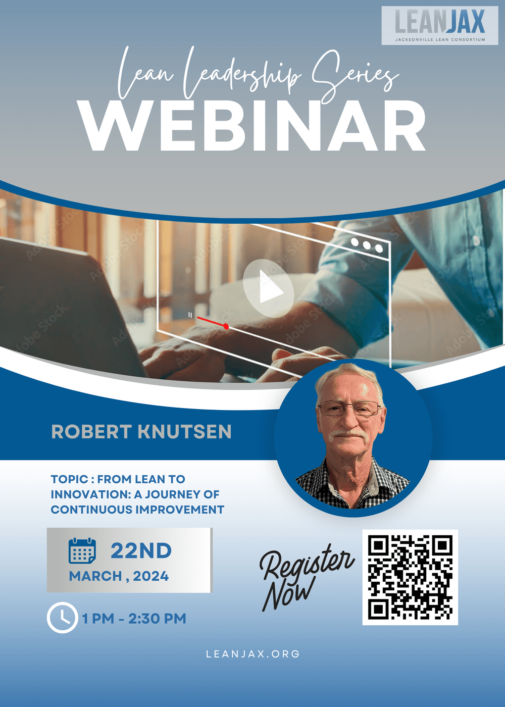 Lean Leadership Webinar Series with Robert Knutsen on March 22 at 1:00 ...