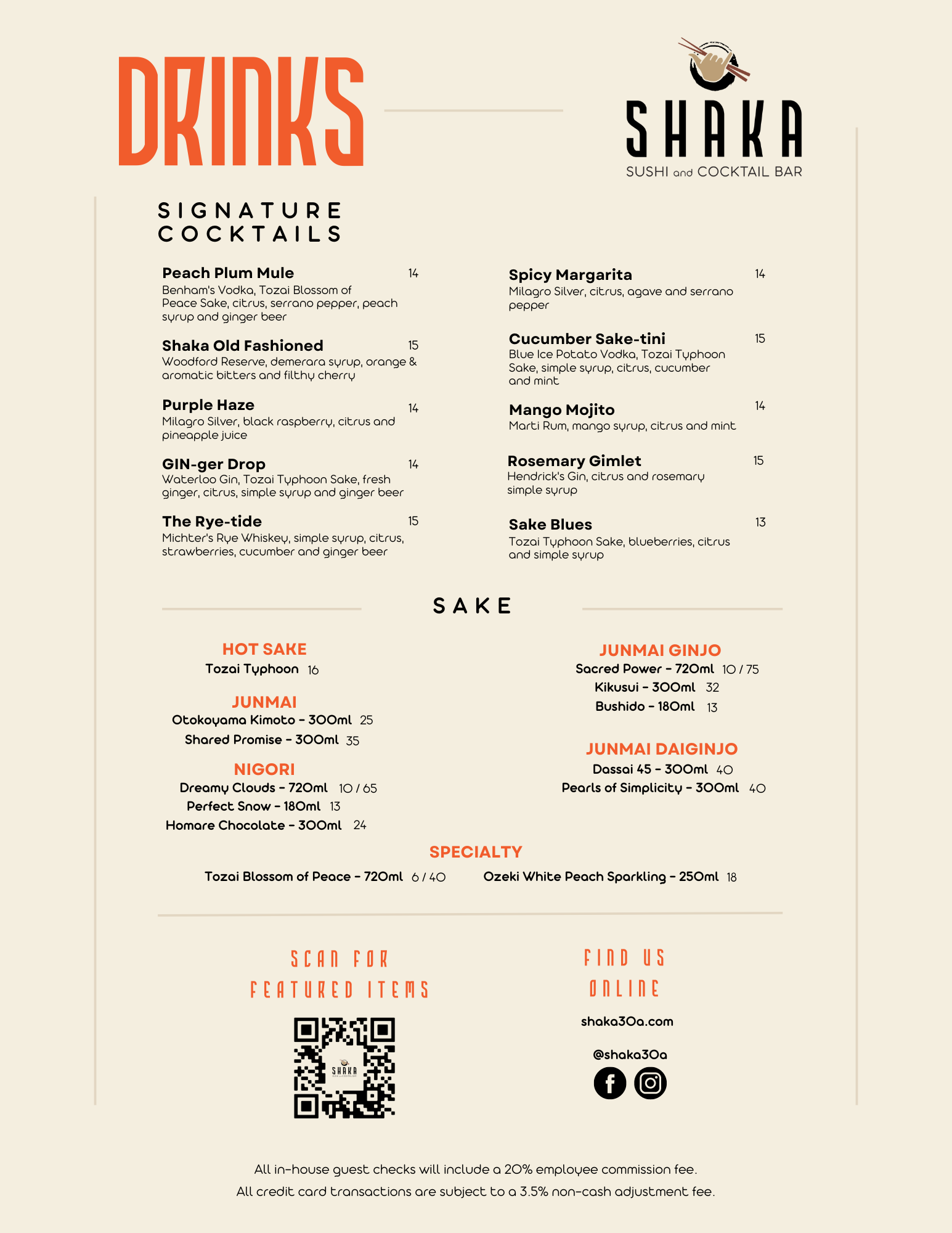 Dinner-QR — Shaka Sushi & Cocktail Bar | Inlet Beach 30A