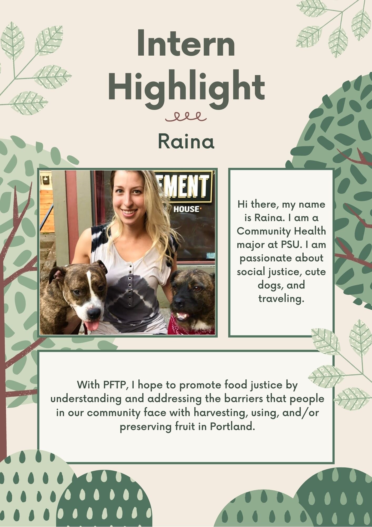 Meet Raina, Community Health Intern! — Portland Fruit Tree Project