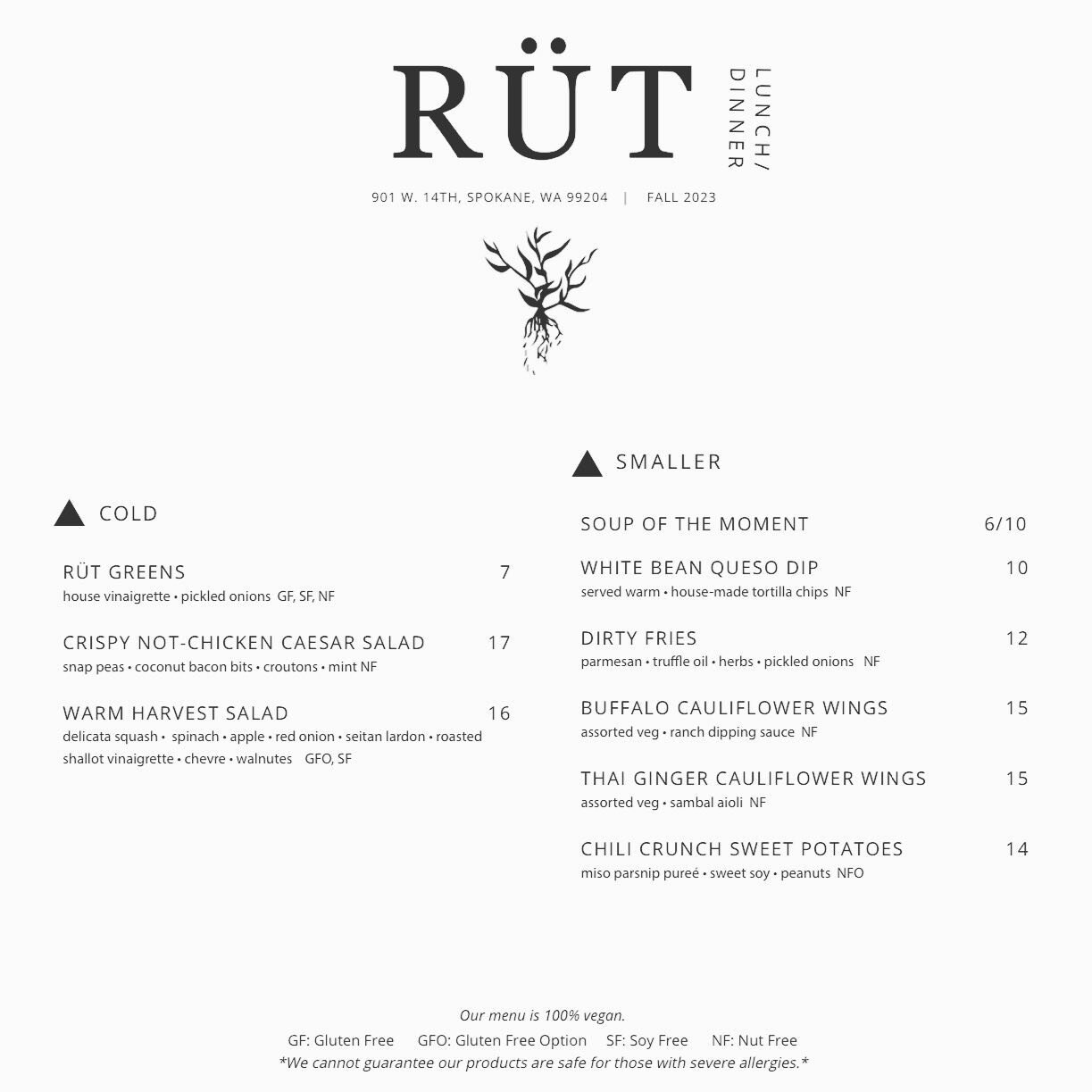 RÜT Bar & Kitchen | Spokane Vegan Restaurant