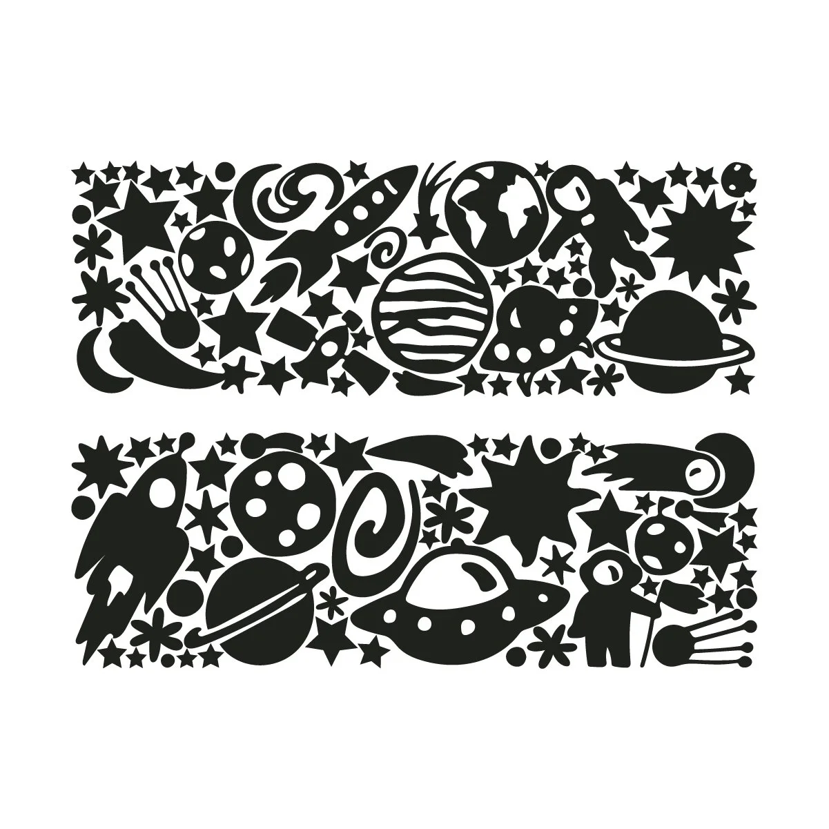 Space Adventure Glow in the Dark Wall Stickers — Gloplay