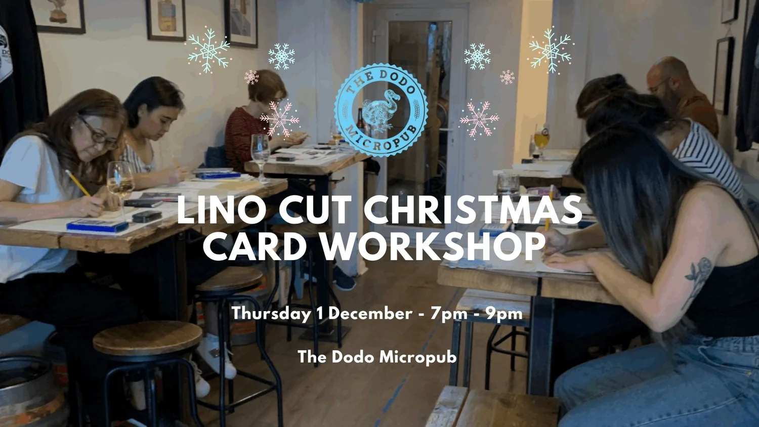 Lino Cut Christmas Card Making Workshop — The Dodo Micropub