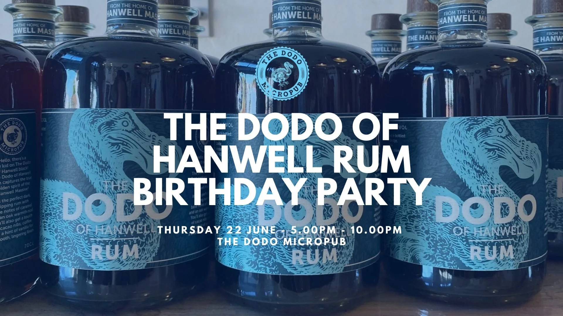 Dodo Rum Birthday Party! — The Dodo Micropub
