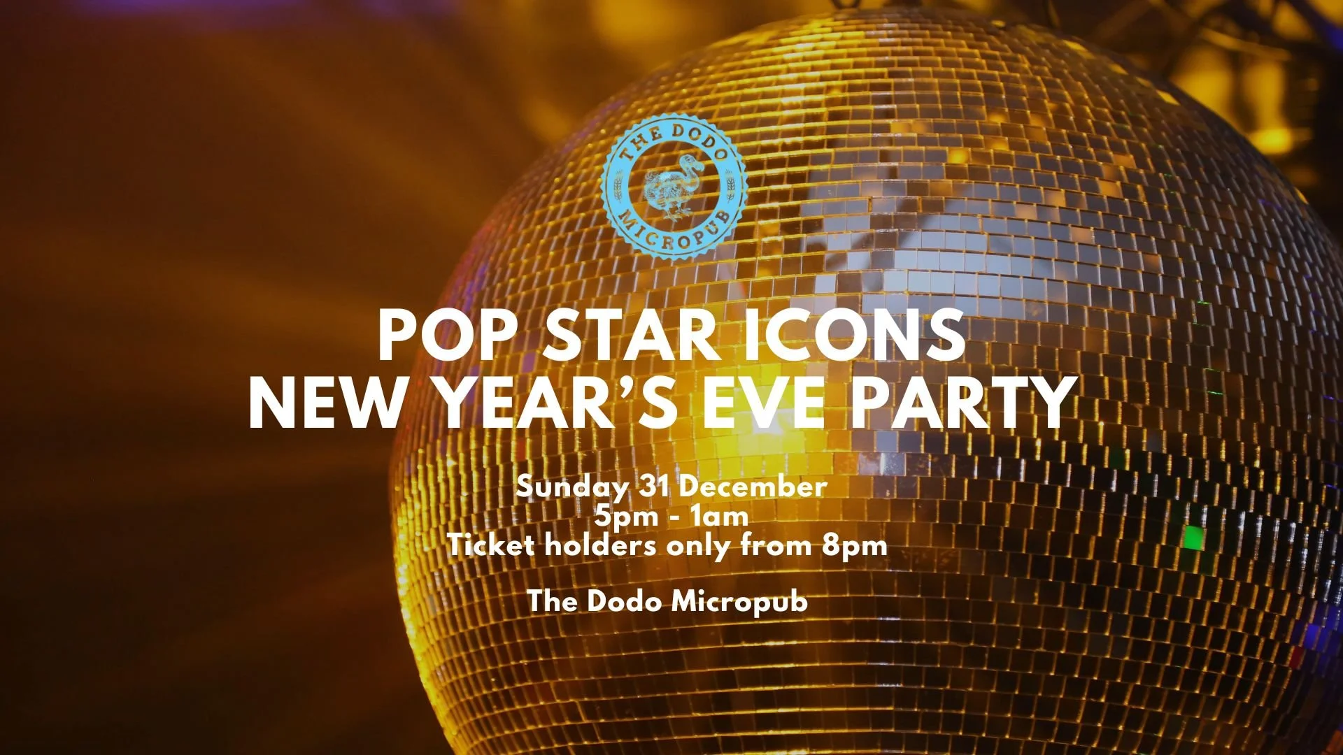 Pop Star Icons New Year's Eve Party — The Dodo Micropub