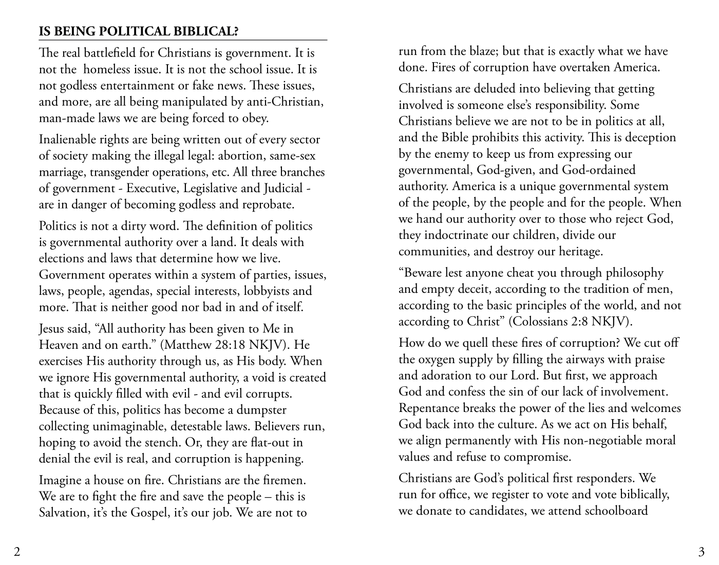 Conduct a Voter Registration Drive — Biblical Voter