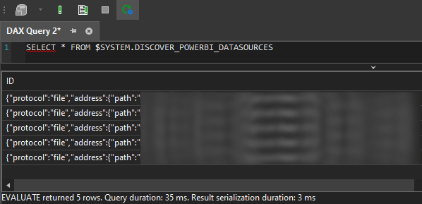 Assess an Existing Dataset with Tabular Editor 3 - Step 2: Query DMVs ...