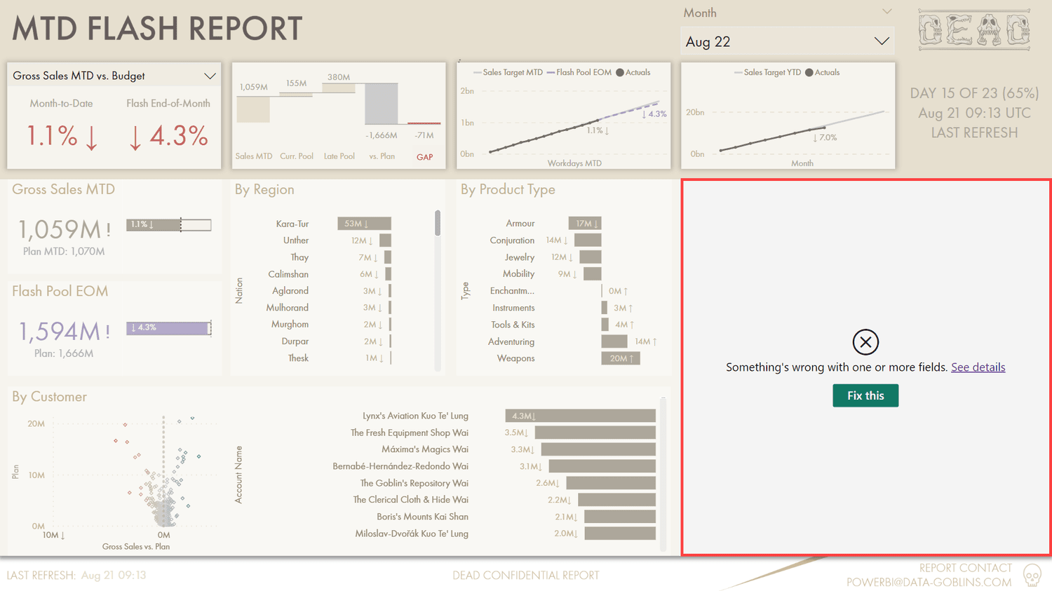 Fix Power BI “Something is wrong with one or more fields” — DATA GOBLINS