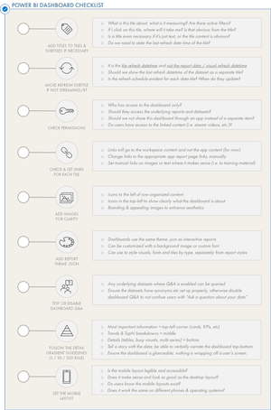 Power BI Dashboard Checklist — DATA GOBLINS