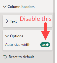 How to set table or matrix column widths in a Power BI report — DATA GOBLINS
