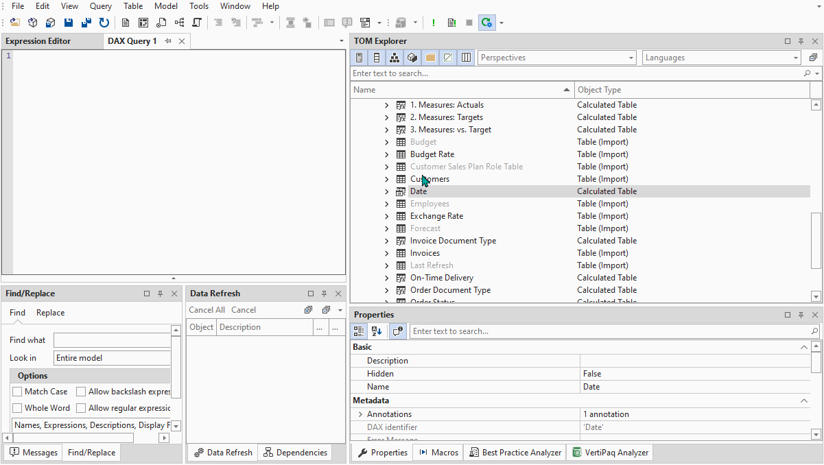 Check And Query Data From Tabular Editor — Data Goblins