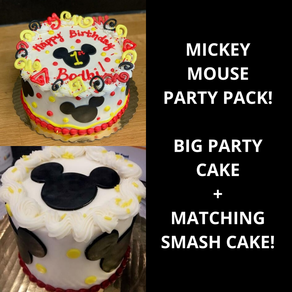 Mickey Mouse Smash Cake Homemade