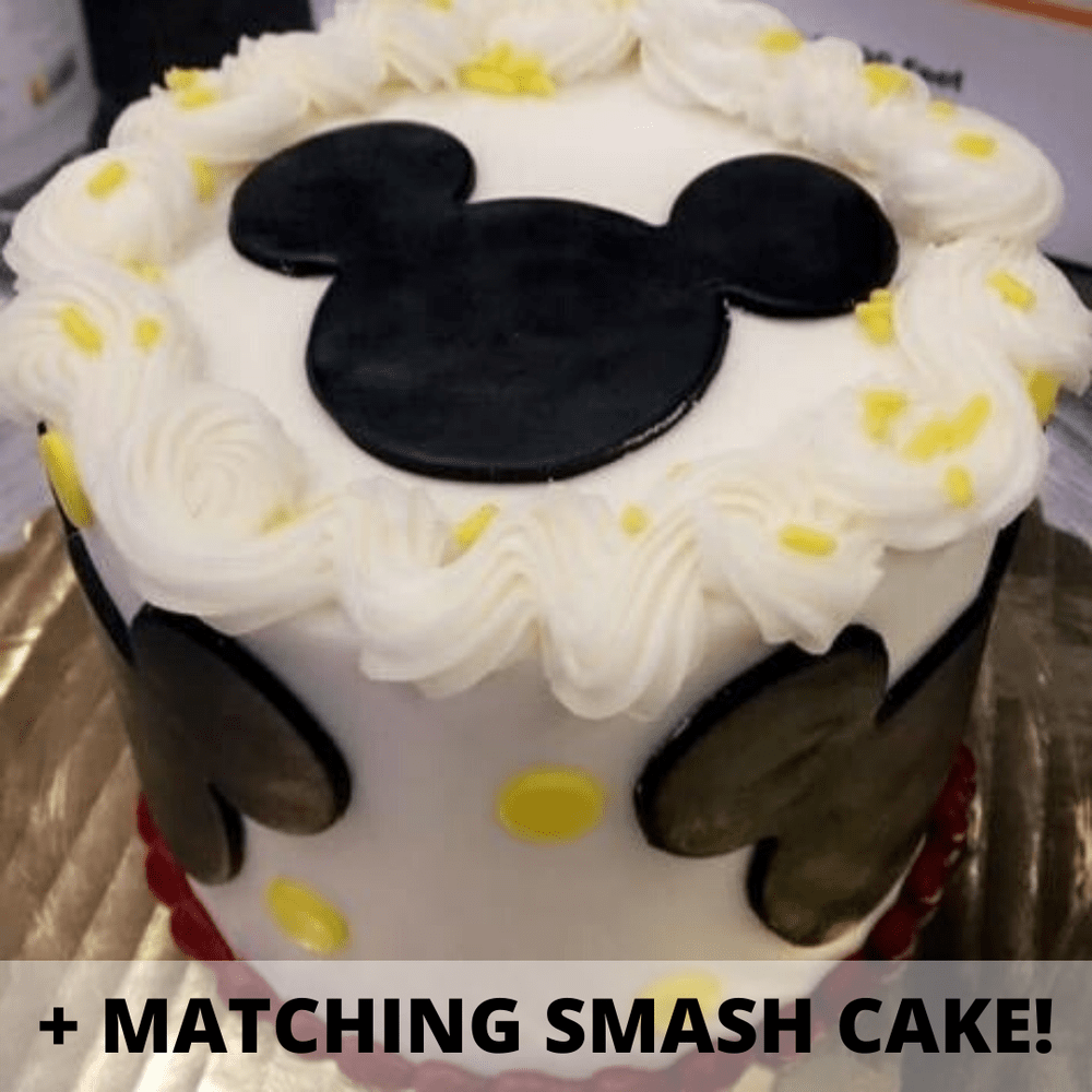 Mickey Mouse Blue Smash Cake