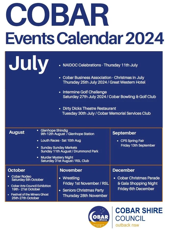 Events Calendar — Visit Cobar