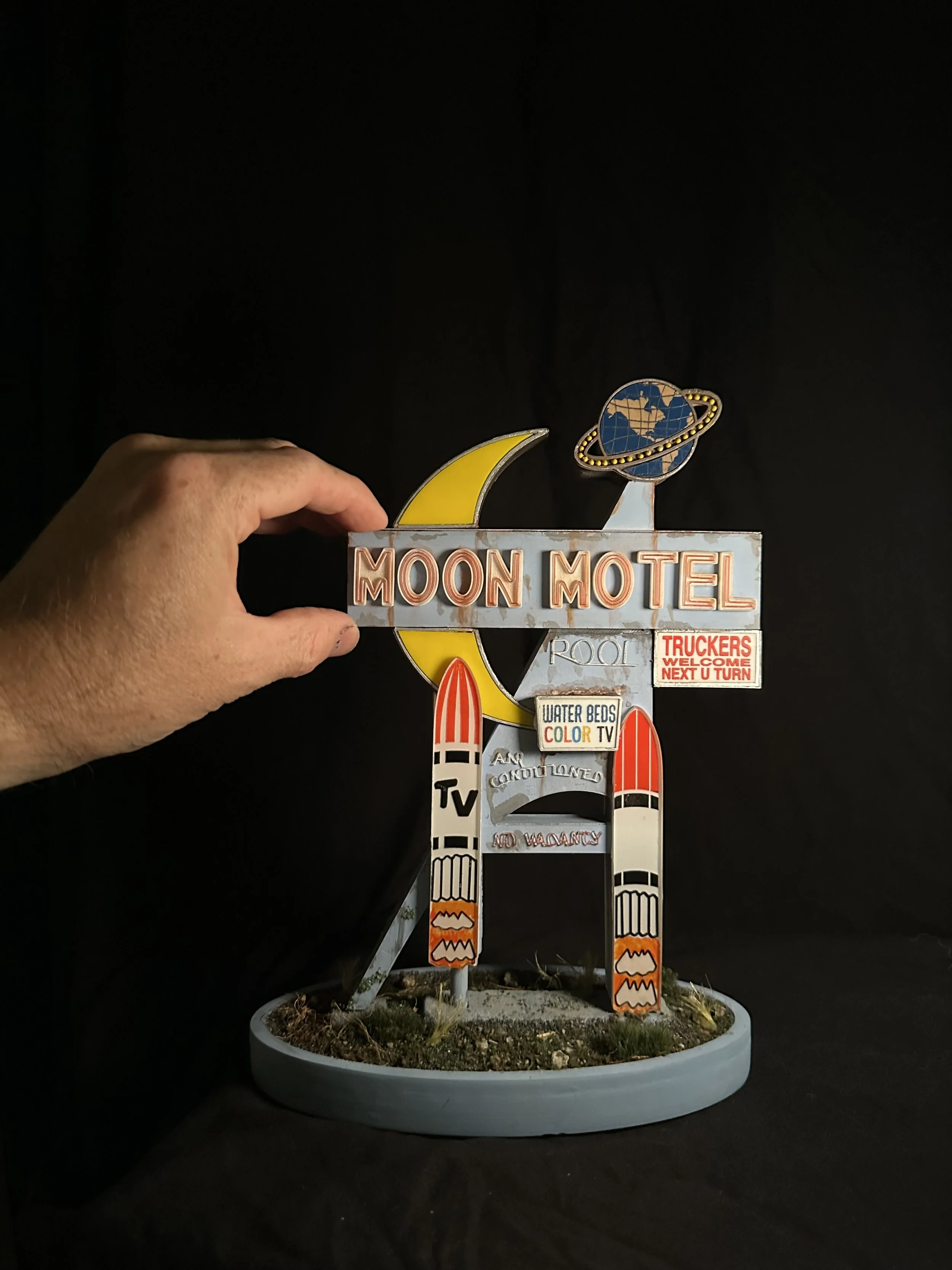 Baby Blue Moon Motel — Route 9 Signs