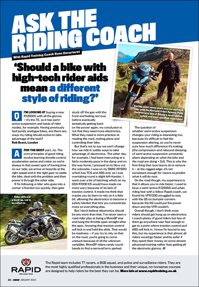 News | Advanced Rider Training | Rapid Training