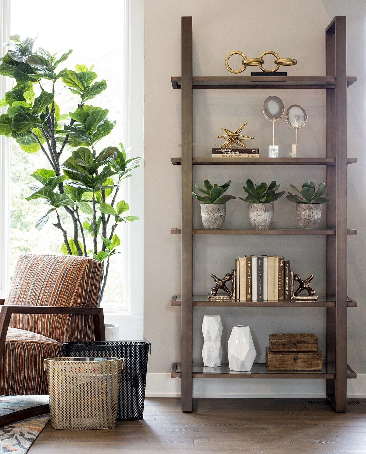 Unique Bookshelves styling — FW Luxe