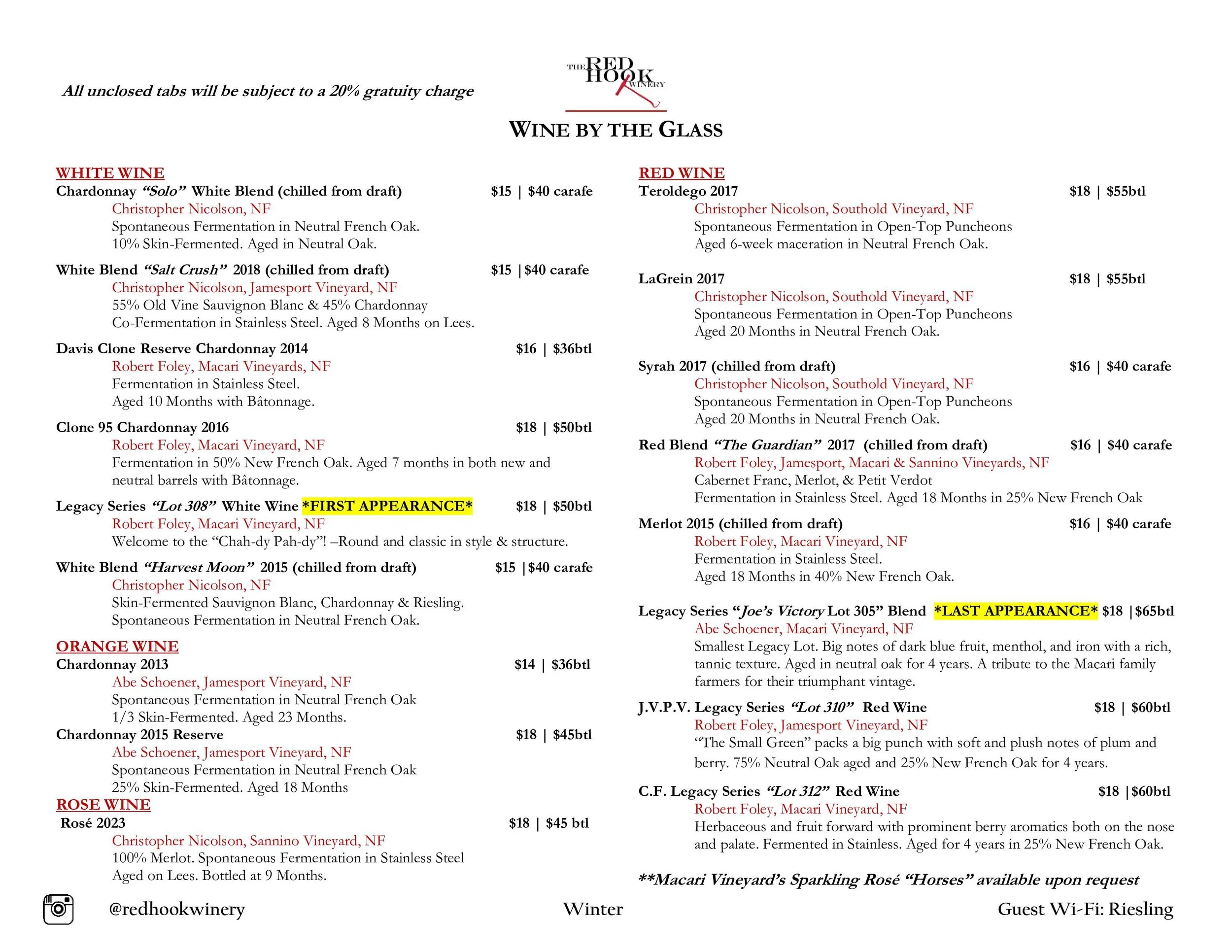 Drink — The Red Hook Winery