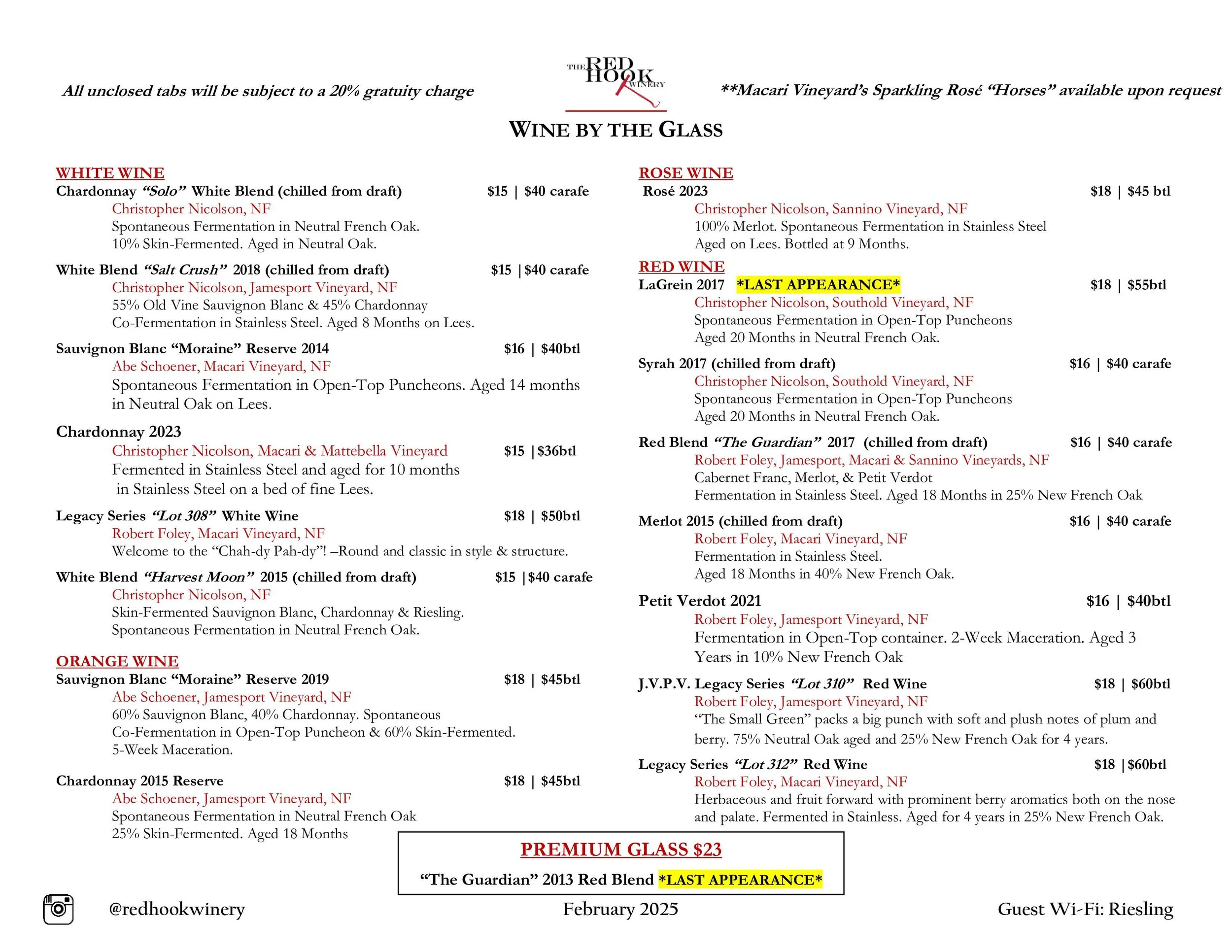 Drink — The Red Hook Winery
