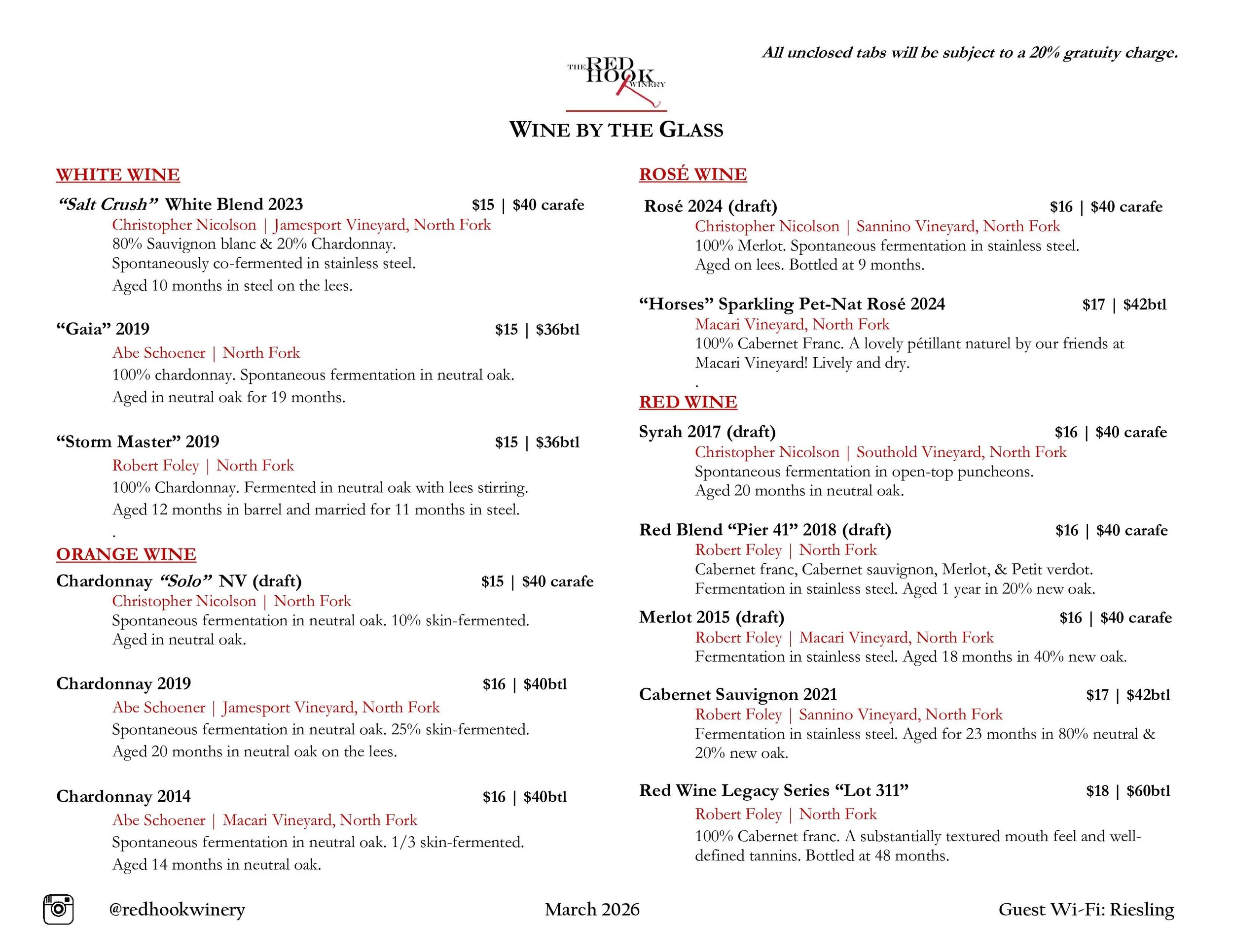 Drink — The Red Hook Winery