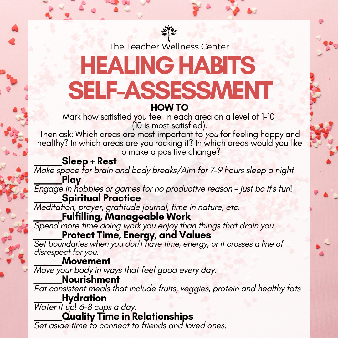 Healing Habits Self-Assessment — The Teacher Wellness Center
