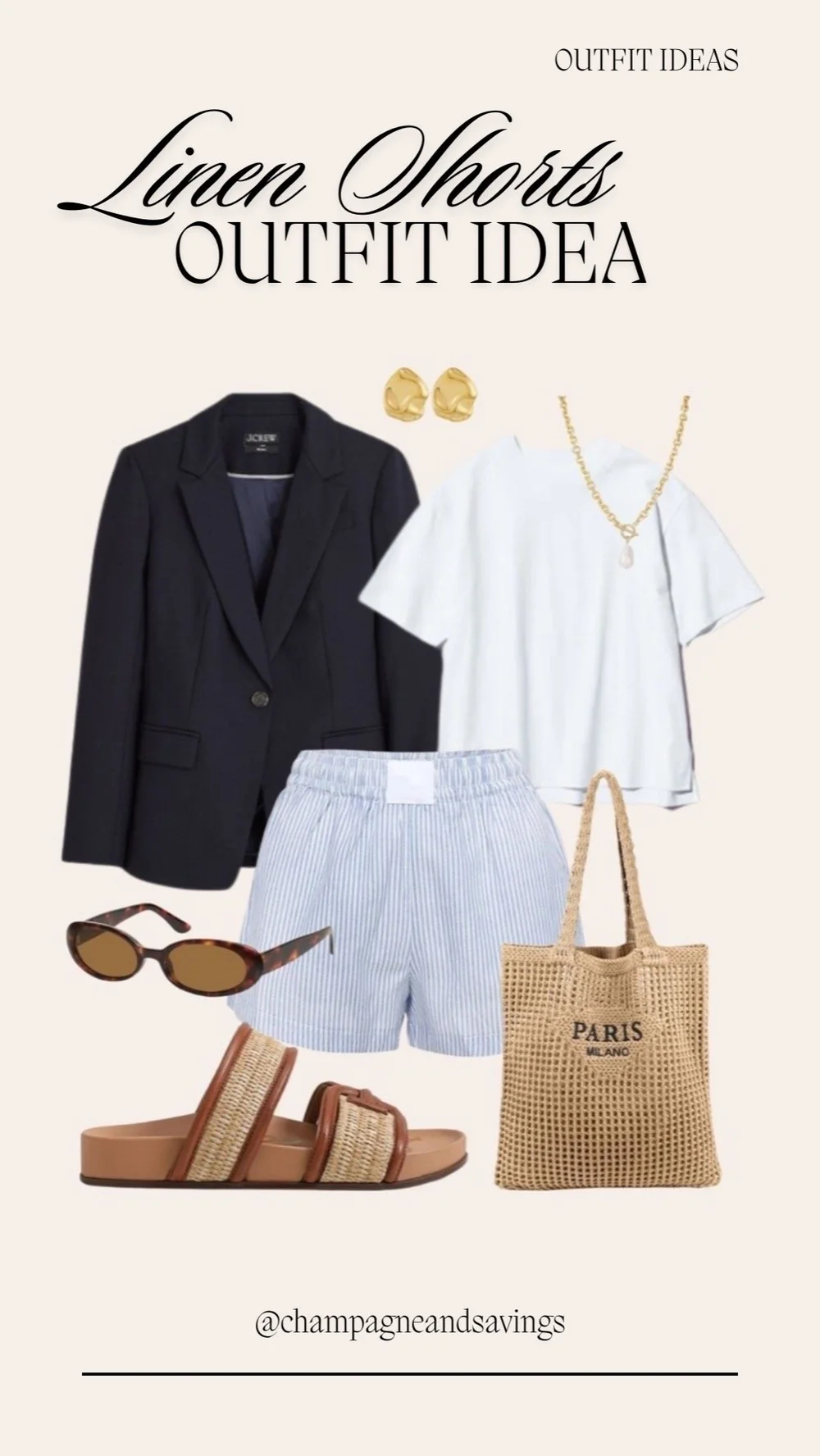 How to Style Linen Shorts: 12 Chic Outfits for 2025 — Champagne & Savings
