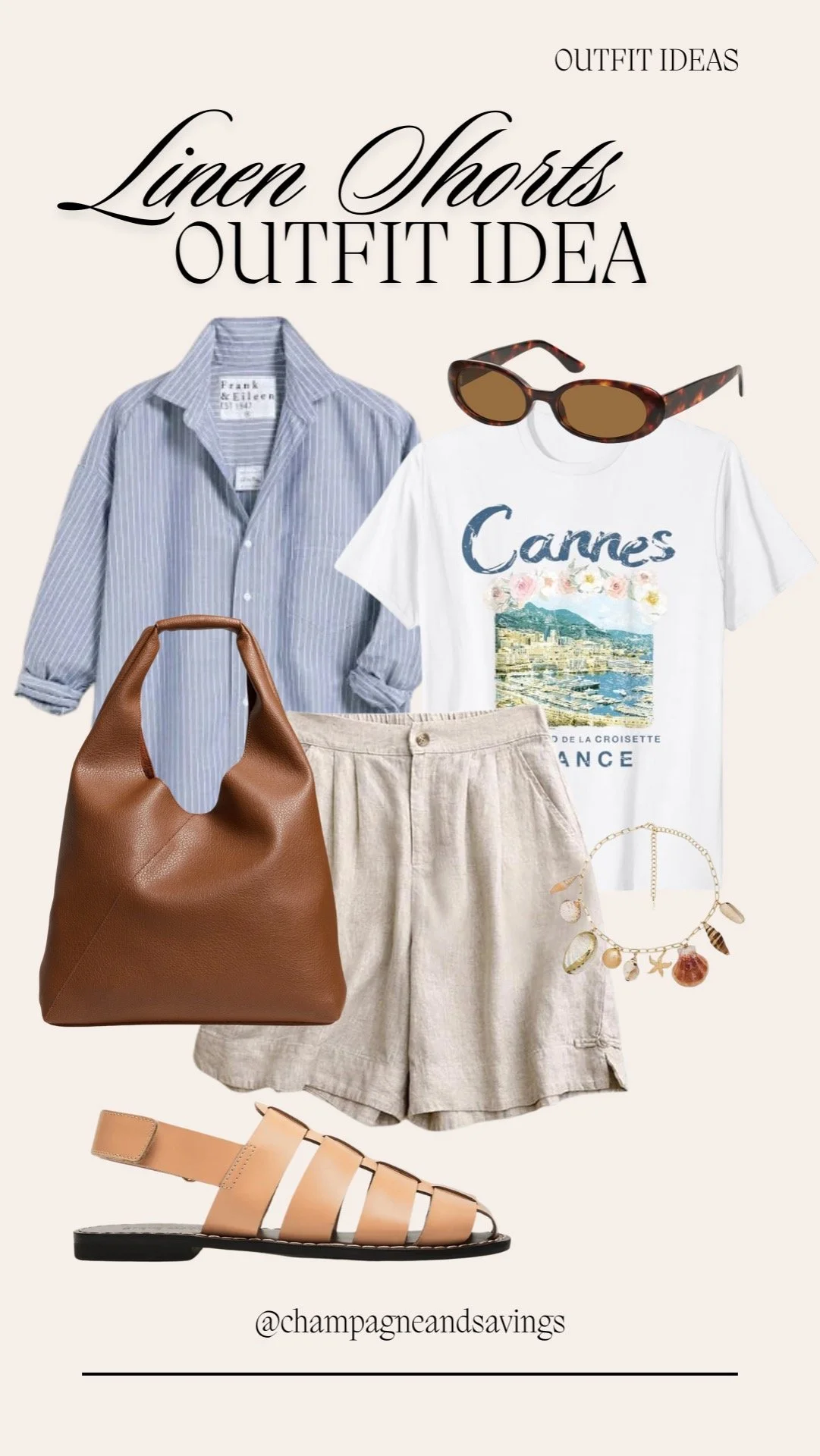 How to Style Linen Shorts: 12 Chic Outfits for 2025 — Champagne & Savings