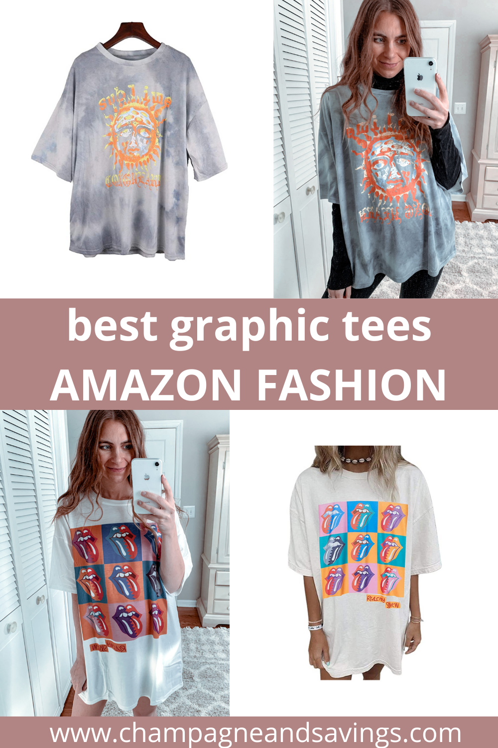 The BEST Graphic Tees From Amazon Fashion — Champagne & Savings