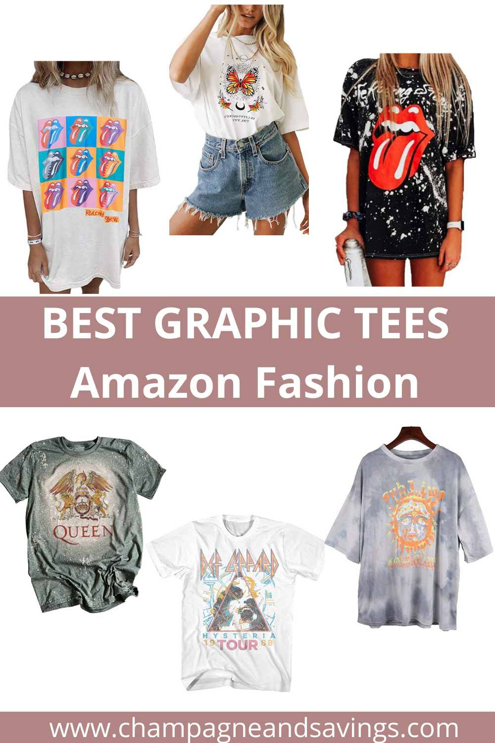 The BEST Graphic Tees From Amazon Fashion — Champagne & Savings