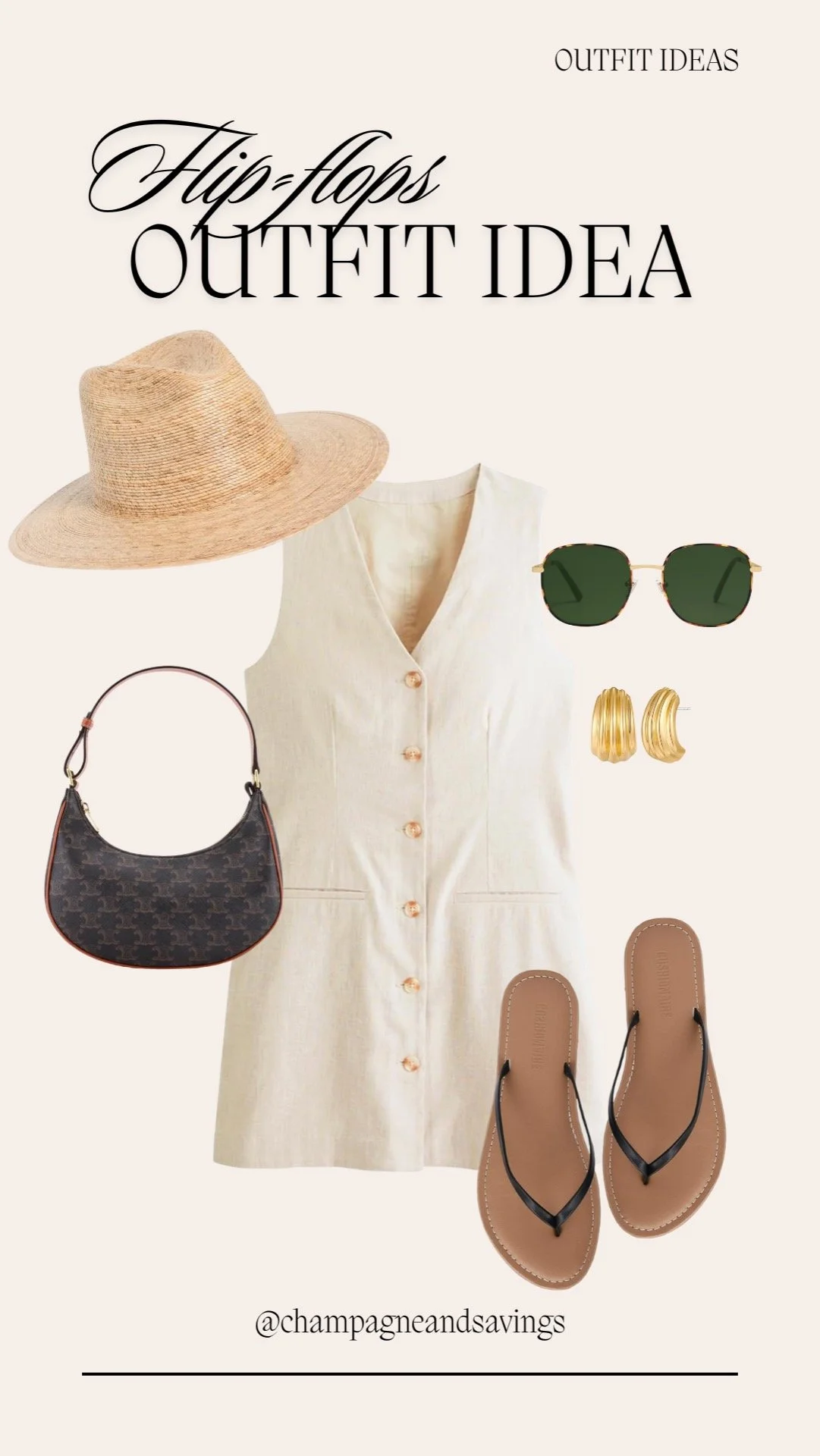 How to Style Flip Flops in 2025: 10 Trendy Outfits — Champagne & Savings