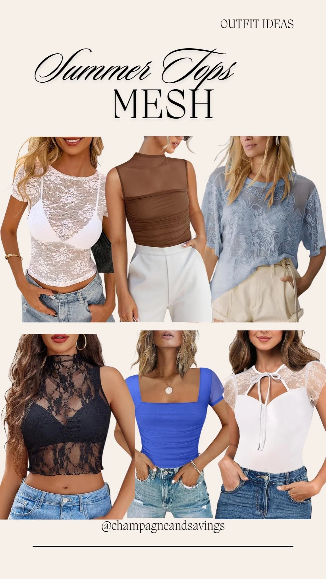 50 Non-Boring Trendy Summer Tops for 2025 — Champagne & Savings