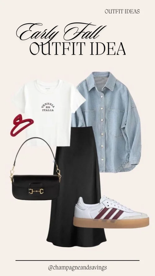 Warm Weather Fall Outfits For When It's Still Hot Out — Champagne & Savings