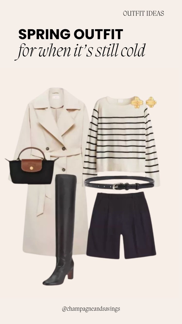 Cute Spring Outfits for When It’s Still Cold Out — Champagne & Savings