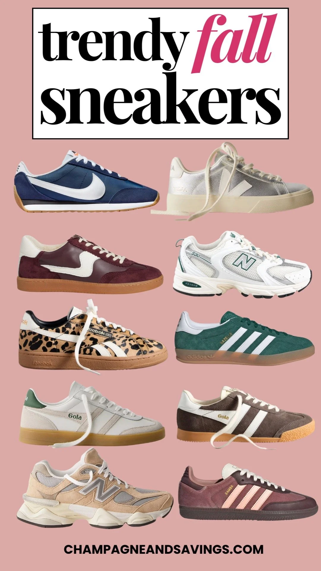 On Trend Sneakers To Crush On For Fall — Champagne & Savings