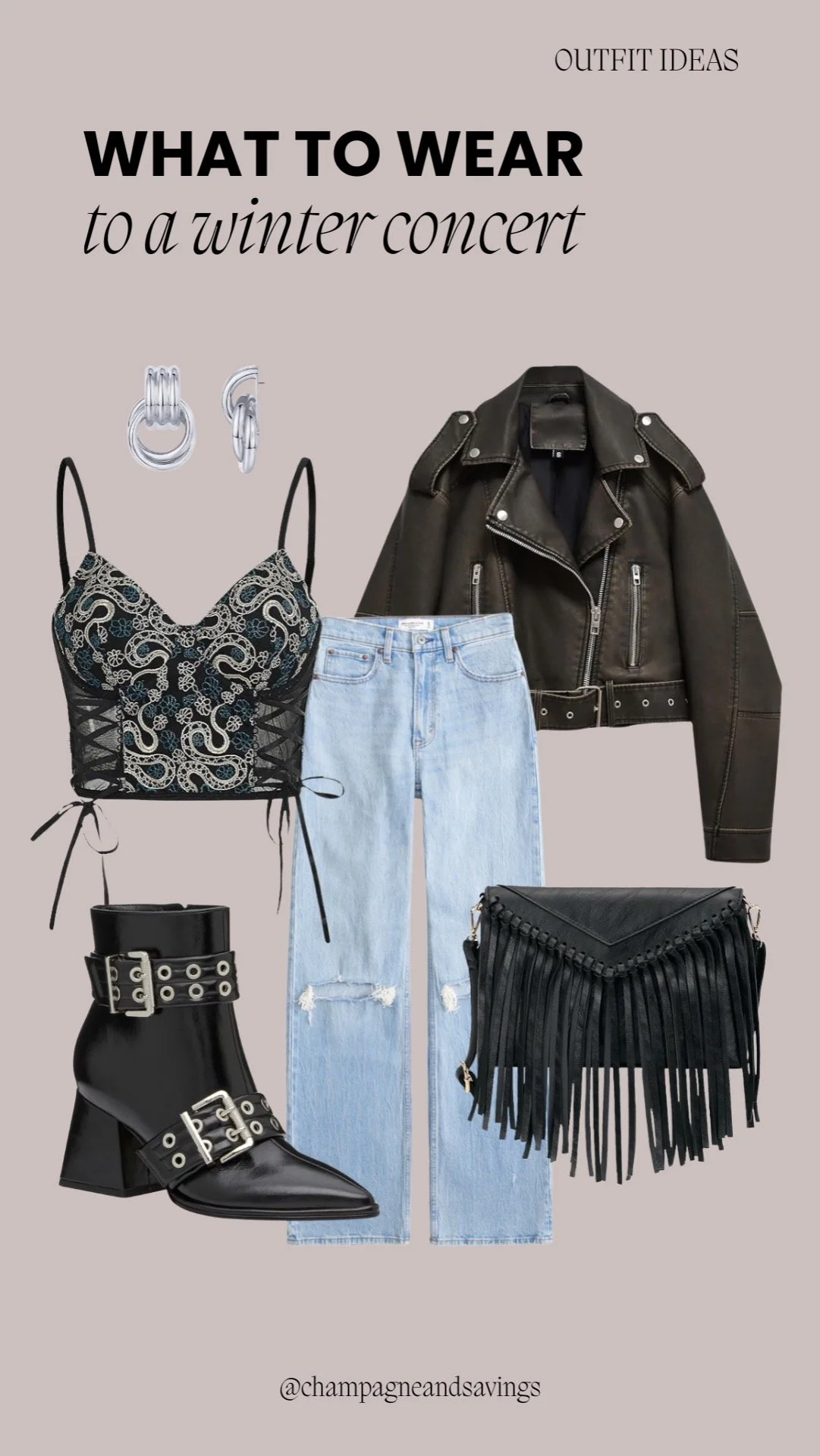 Edgy But Cute Winter Concert Outfit Ideas — Champagne & Savings