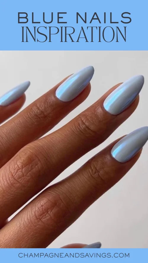 18 Trending Blue Nail Ideas to Copy for Your Next Manicure — Champagne ...