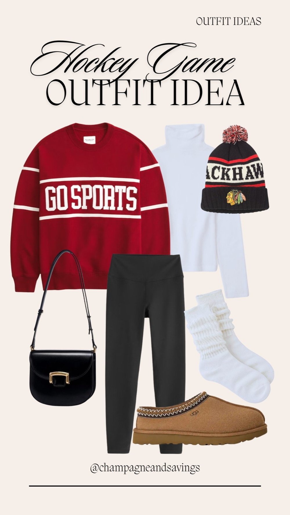 On Trend Hockey Game Outfit Ideas (Easy to Copy!) — Champagne & Savings