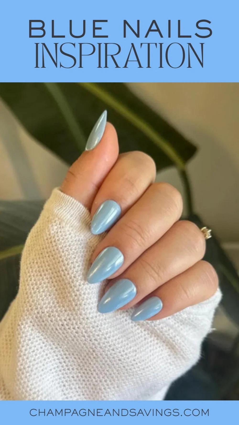 18 Trending Blue Nail Ideas to Copy for Your Next Manicure — Champagne ...