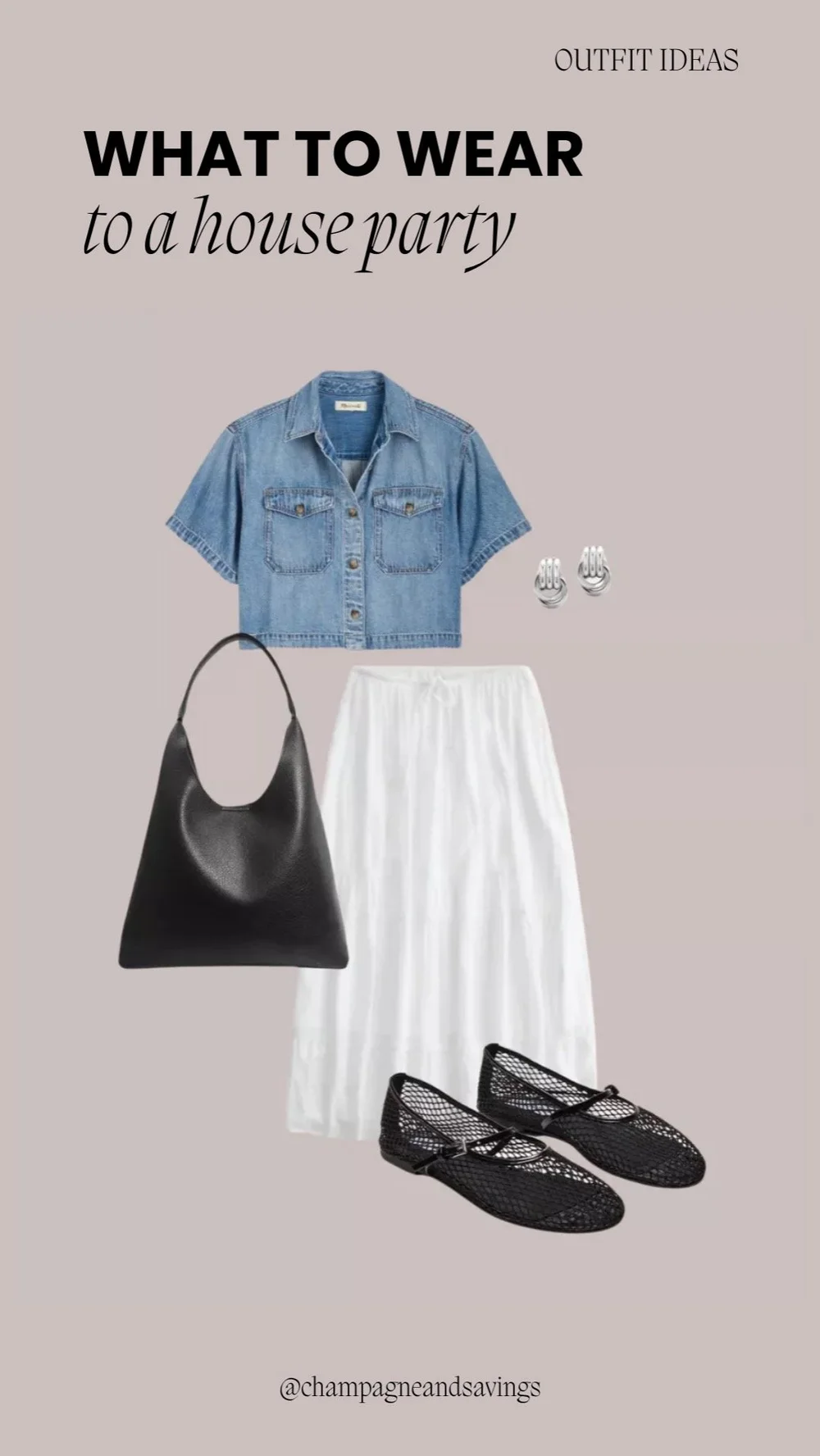 Casual But Cool House Party Outfit Ideas — Champagne & Savings