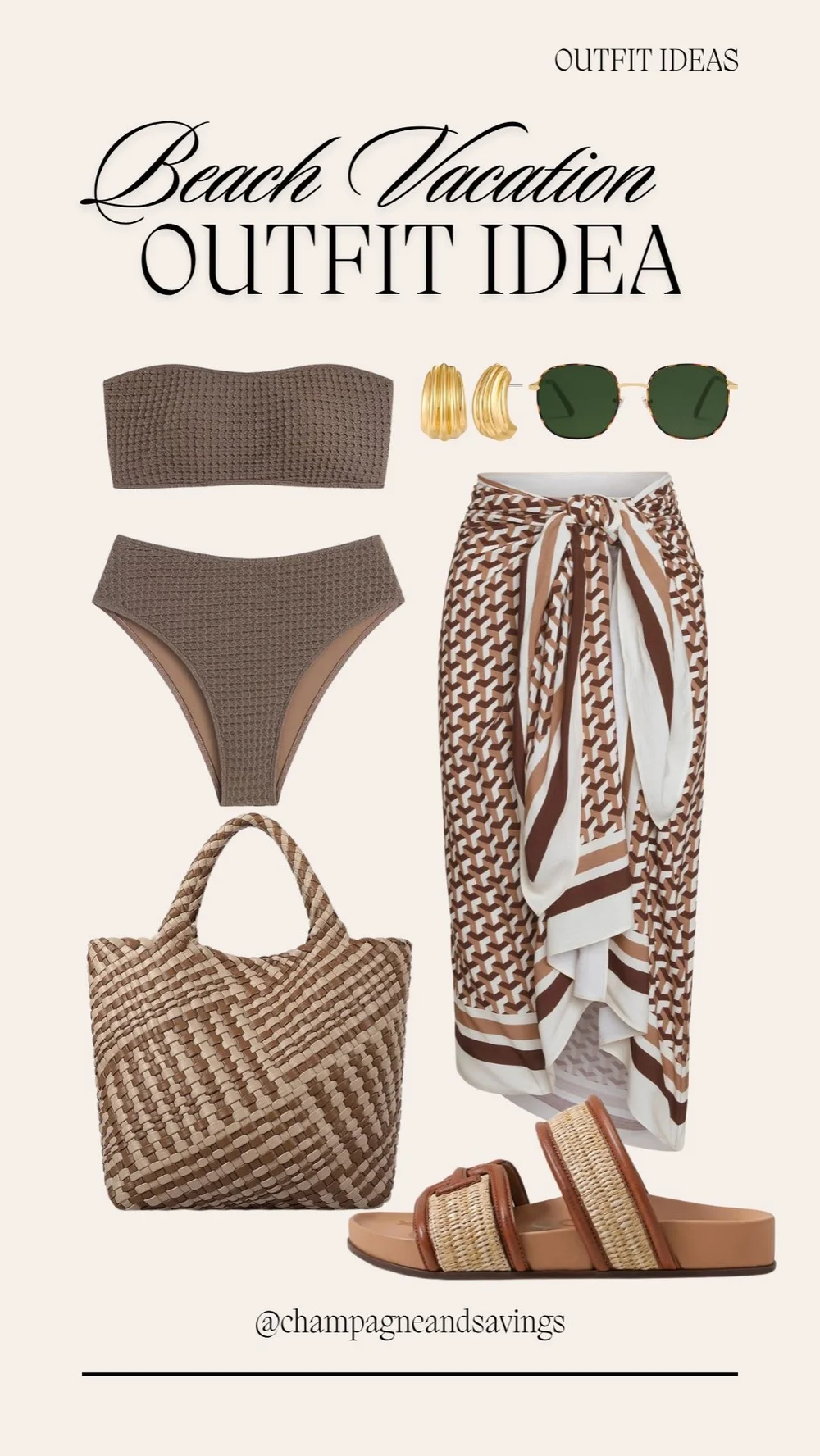 30+ Beach Vacation Outfit Ideas To Wear in 2026 — Champagne & Savings