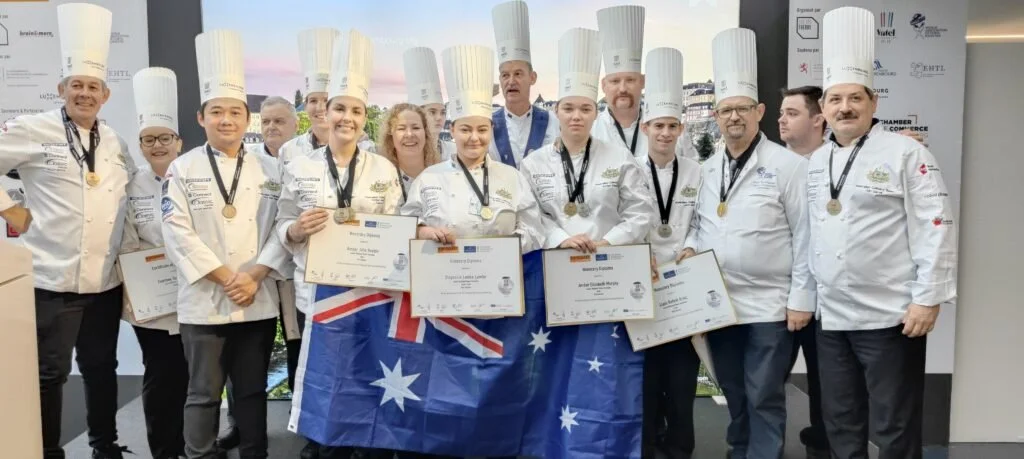 Smiles all around from Luxembourg for the Australian Culinary Teams ...