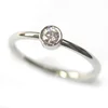 Platinum Rub Set Diamond Solitaire Engagement Ring — Form Bespoke Jewellers
