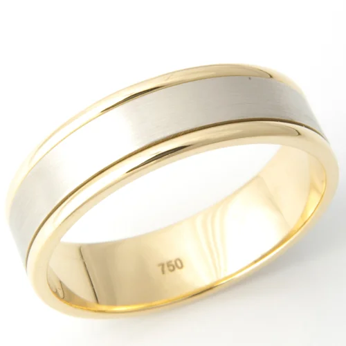 Gents Two Colour Gold Wedding Ring — Form Bespoke Jewellers