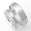 Platinum Brushed Finish Matching Wedding Rings — Form Bespoke Jewellers