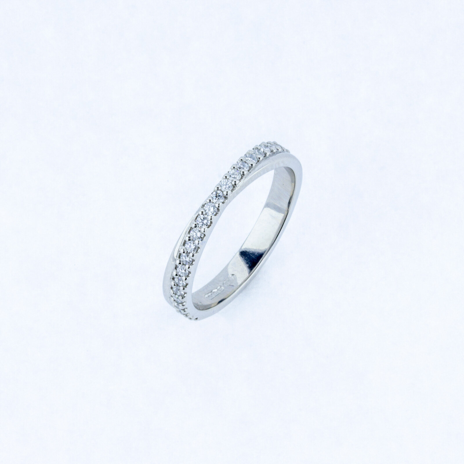 Platinum Crossover Diamond Set Eternity Ring — Form Bespoke Jewellers