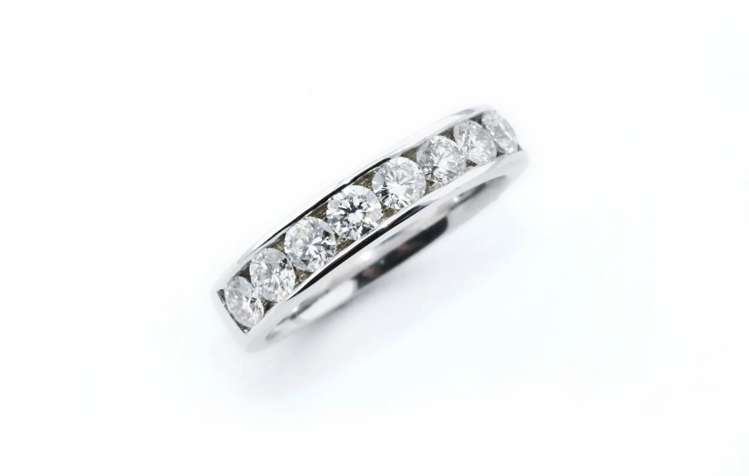 Channel Set Round Diamond Ring — Form Bespoke Jewellers