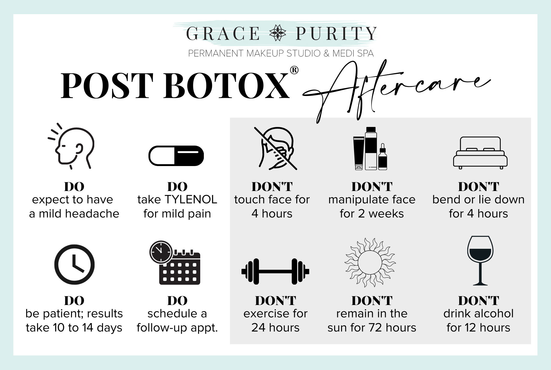 Aftercare Instructions — Grace & Purity