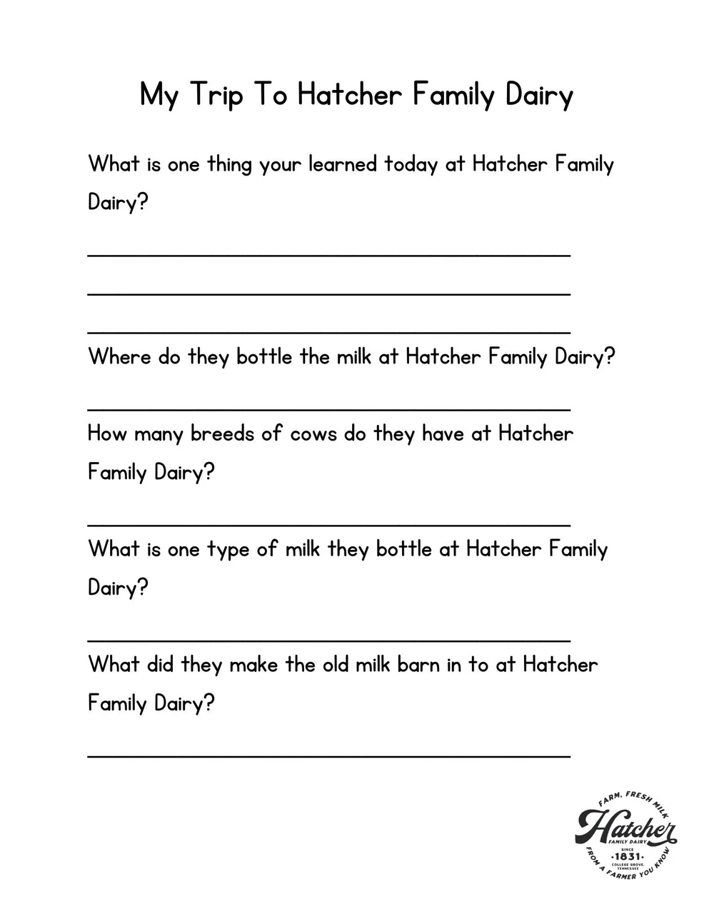 Farm Tours — Hatcher Family Dairy