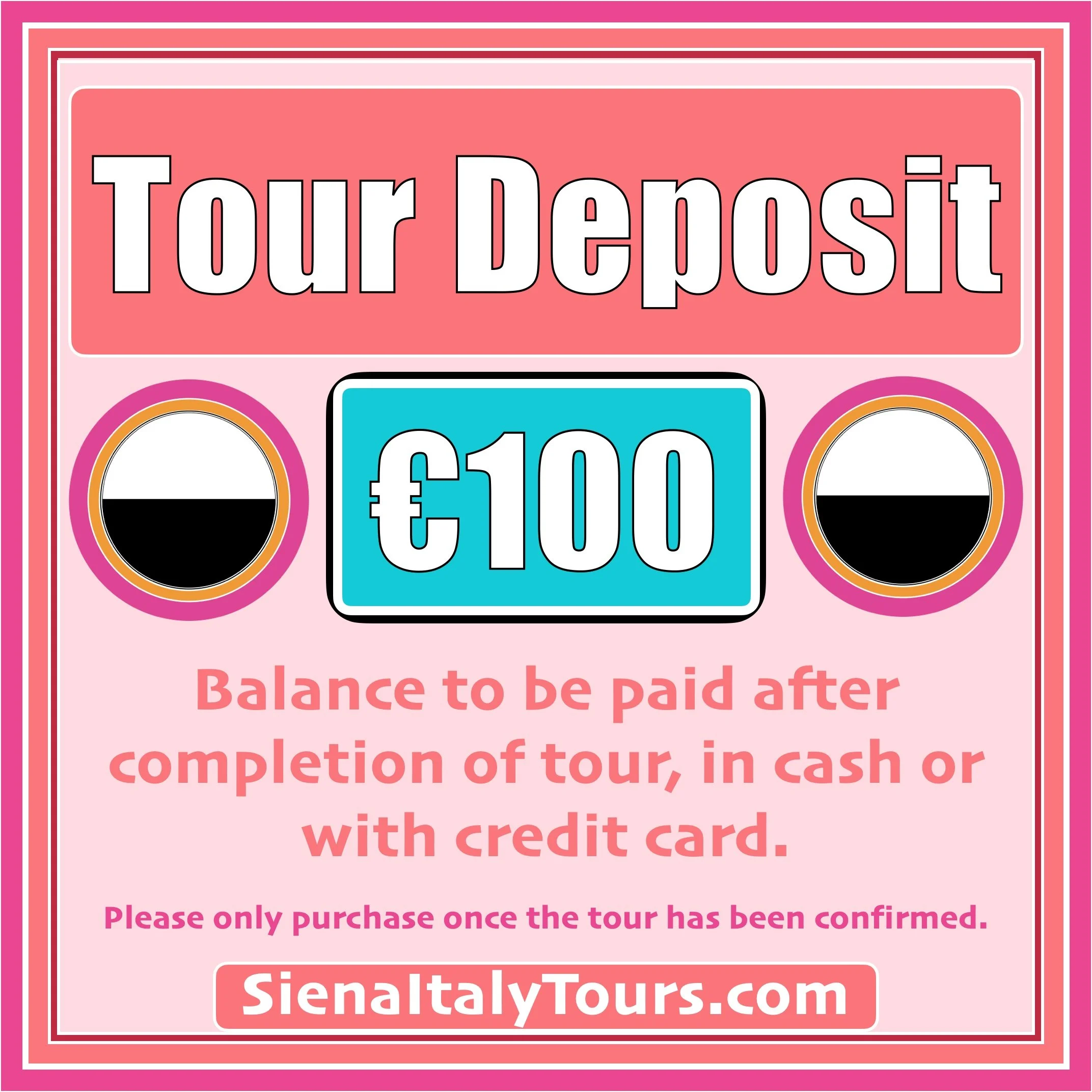 Tour Deposit — Siena & Italy Tours...with Anna!